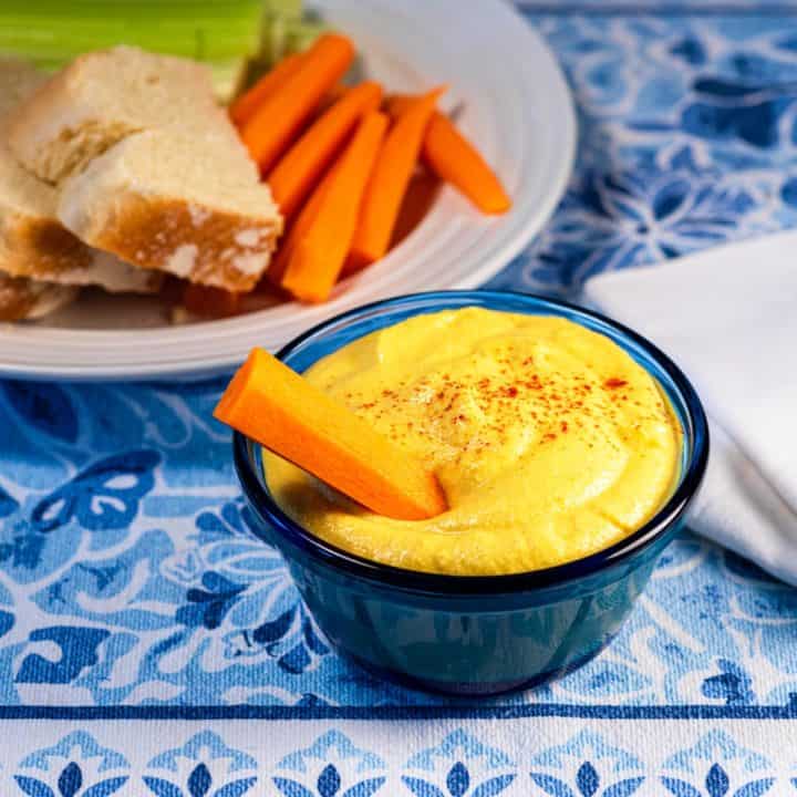 Creamy "Cheddar" Cashew Cheese Dip - Dances with Knives